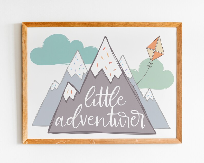 Little Adventurer Mountains Art Print 16x20, 11x14, 8x10, & 5x7 Unisex ...