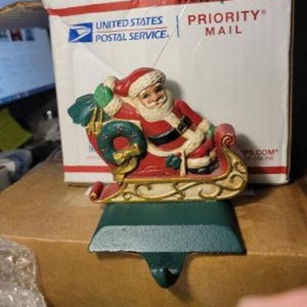 Cast Iron Mantle Stocking Holder - Etsy
