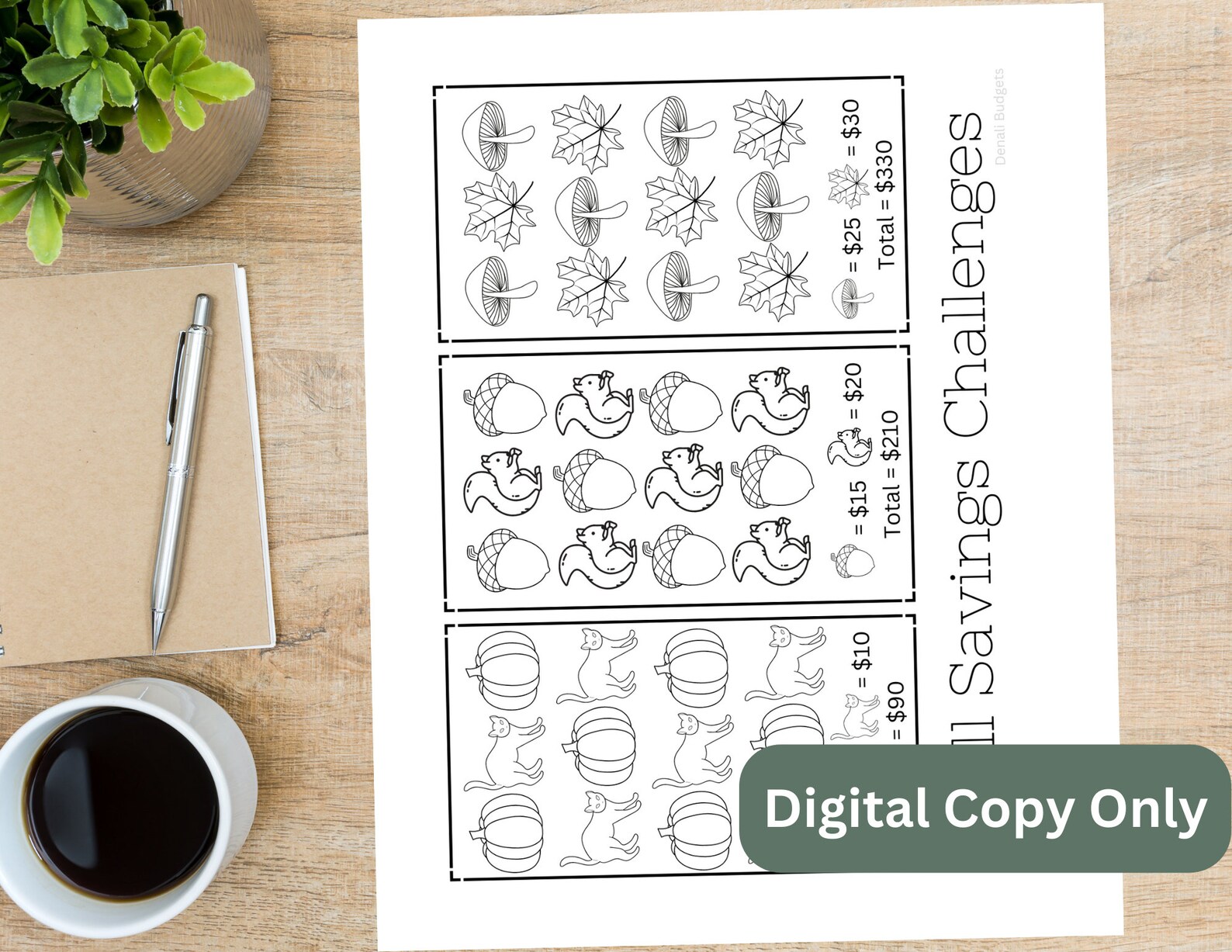 Seasonal Mini Savings Challenge Bundle | Spring Challenge | Summer ...