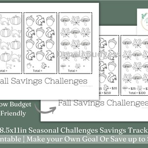 Seasonal Mini Savings Challenge Bundle | Spring Challenge | Summer ...