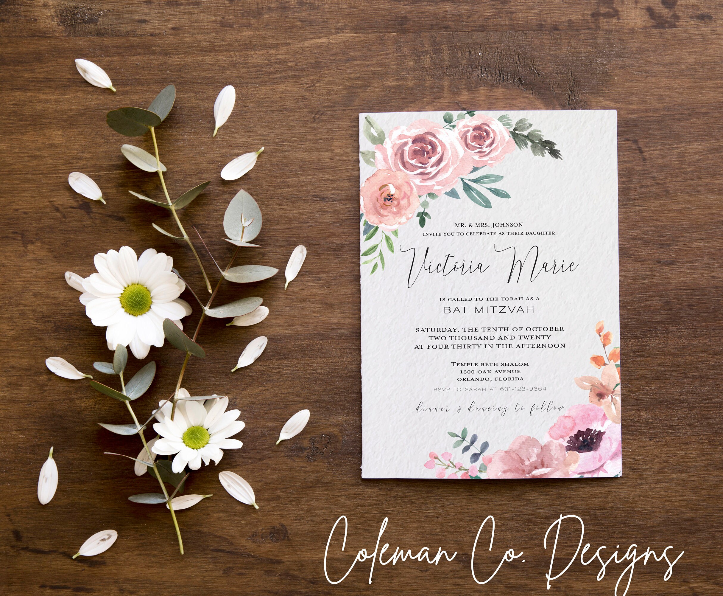Floral Invitation - Etsy