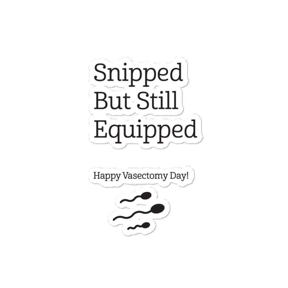 Vasectomy Stickers - Etsy