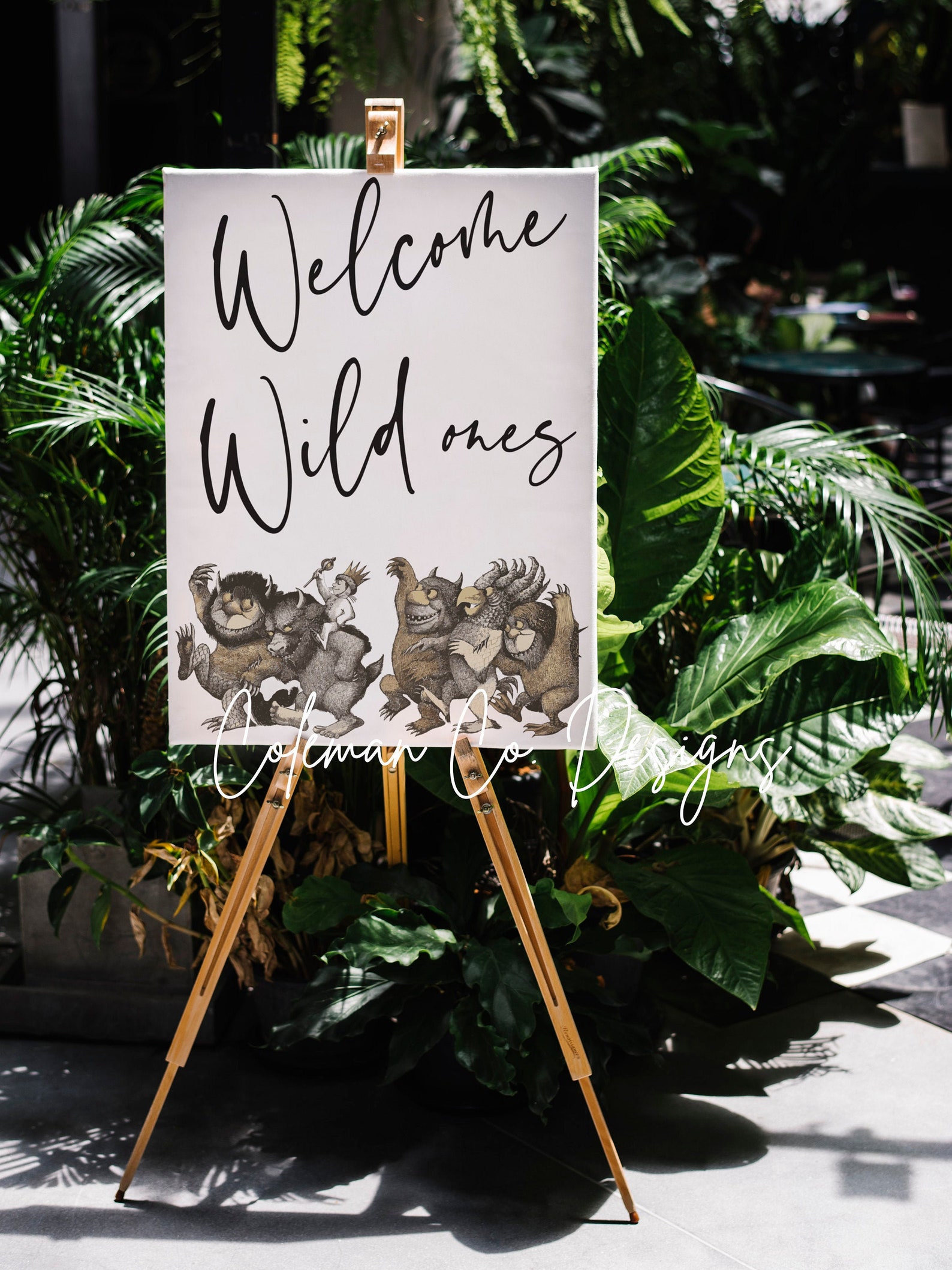 Welcome Wild Ones Printable Sign - Etsy