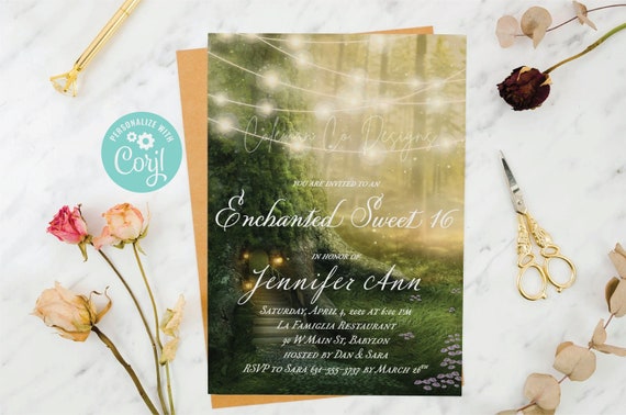 Enchanted Invitation INSTANT DOWNLOAD - Etsy