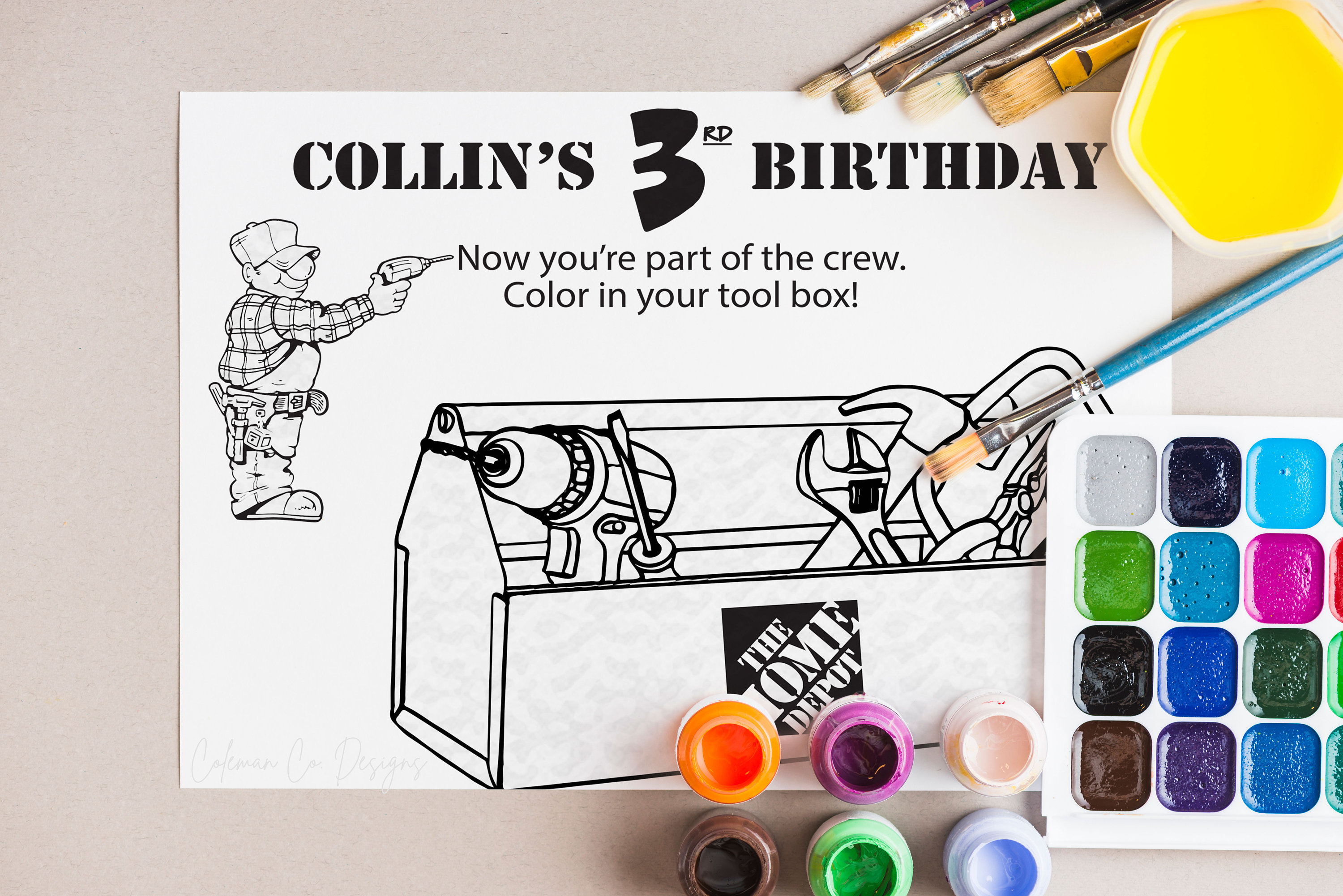 Tool Box Coloring Page