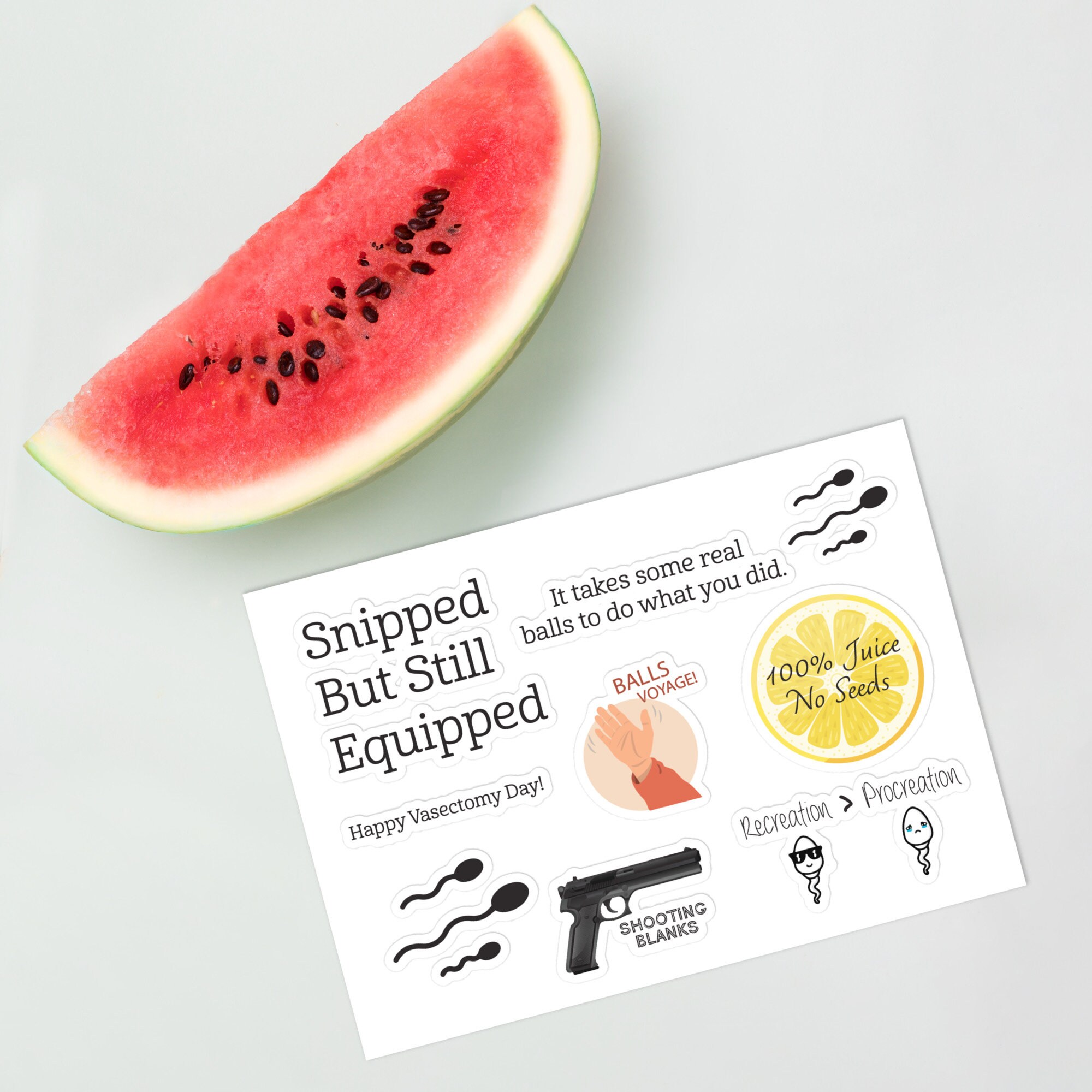 Vasectomy Sticker Sheet multipack - Etsy