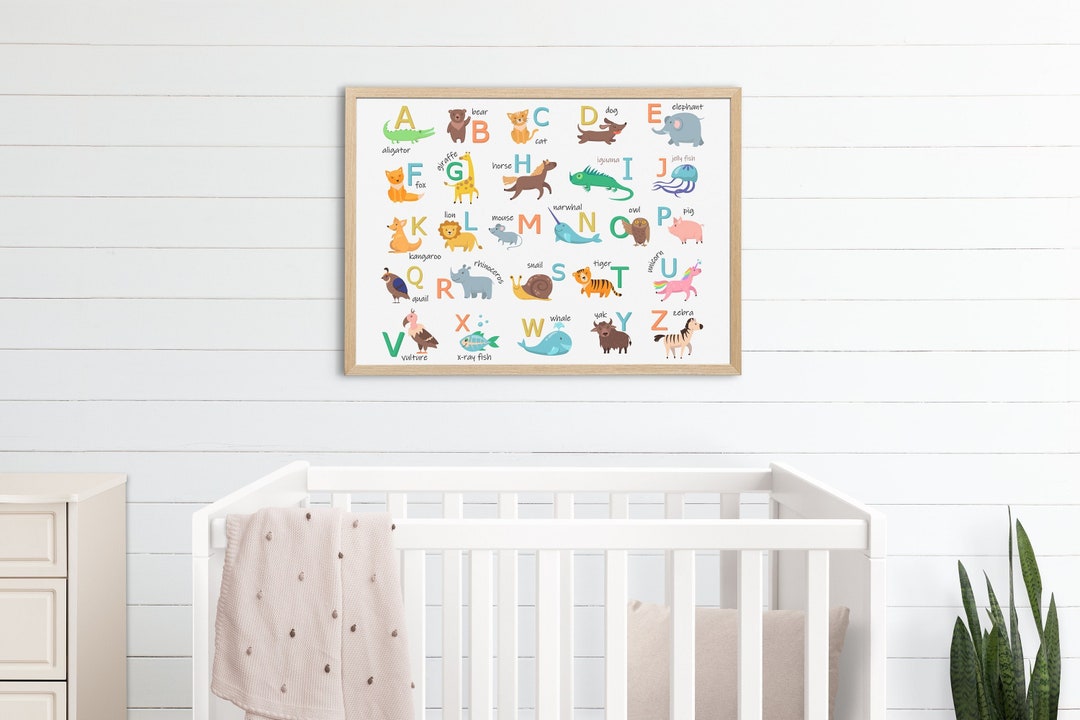 Colorful Zoo Alphabet With Cute Animals, Wall Decor, Printable, Instant ...