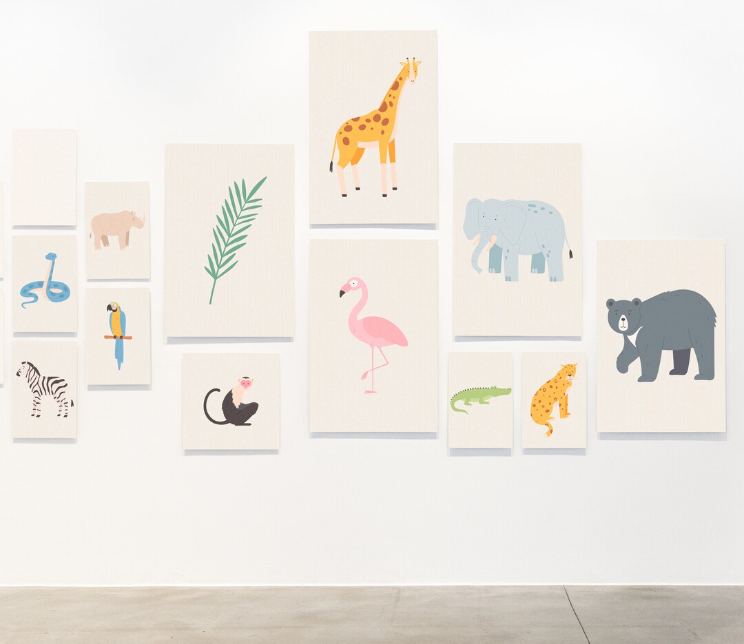 Animal Prints Bundle, 12 Pack of Printable Wall Decor, Instant Download ...