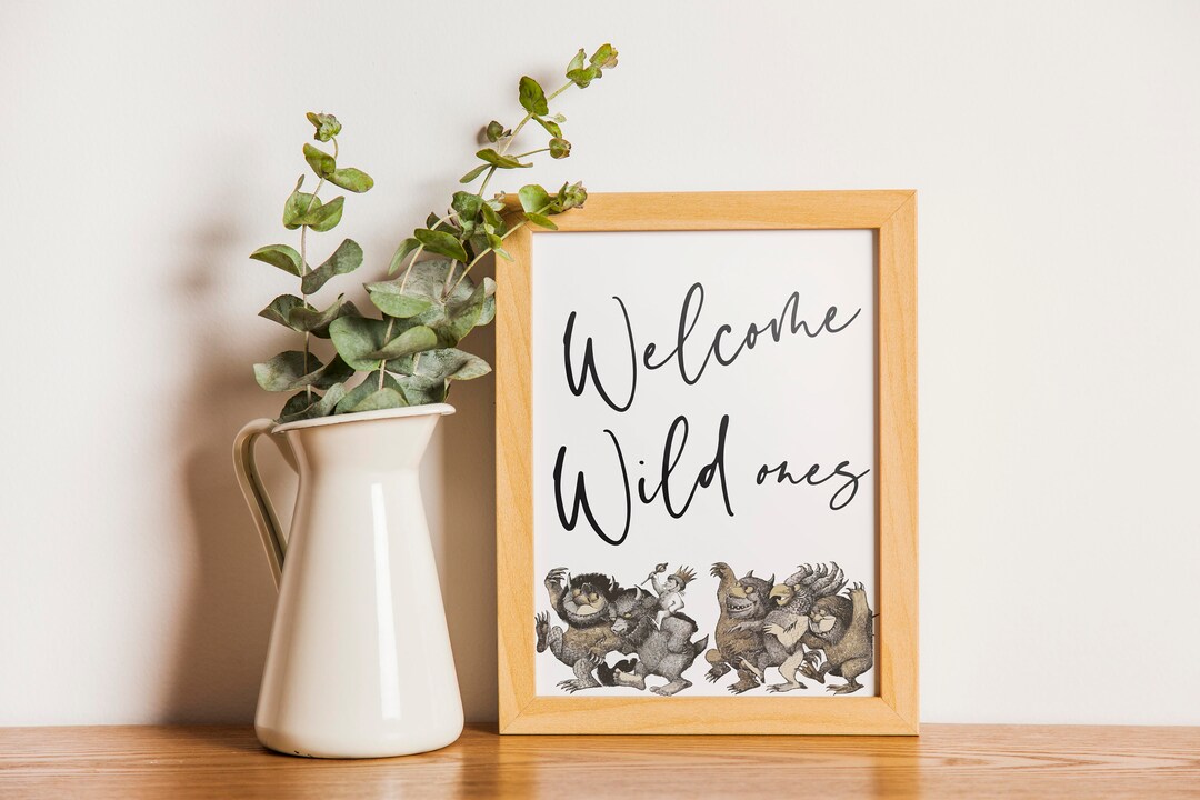 Welcome Wild Ones Printable Sign - Etsy