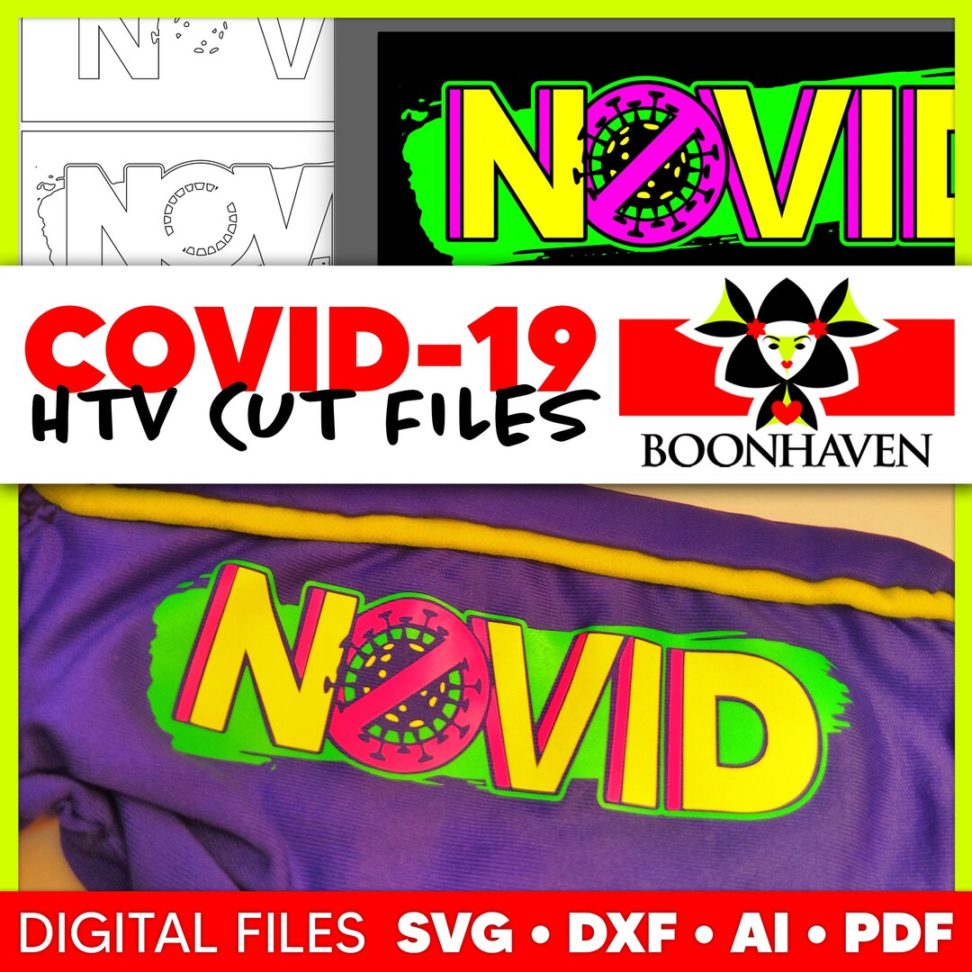 NOVID Covid Face Mask Cut Files 90s for Cricut and - Etsy