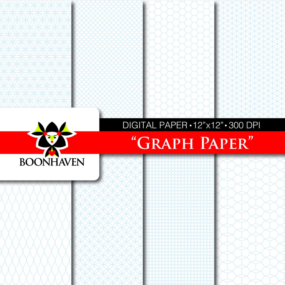 Digital Paper - Graph Paper 8-pack 12"x12" 300dpi - Etsy