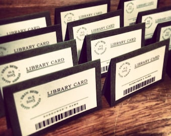 Library Themed Wedding Invitation Bundle Place Cards | Etsy