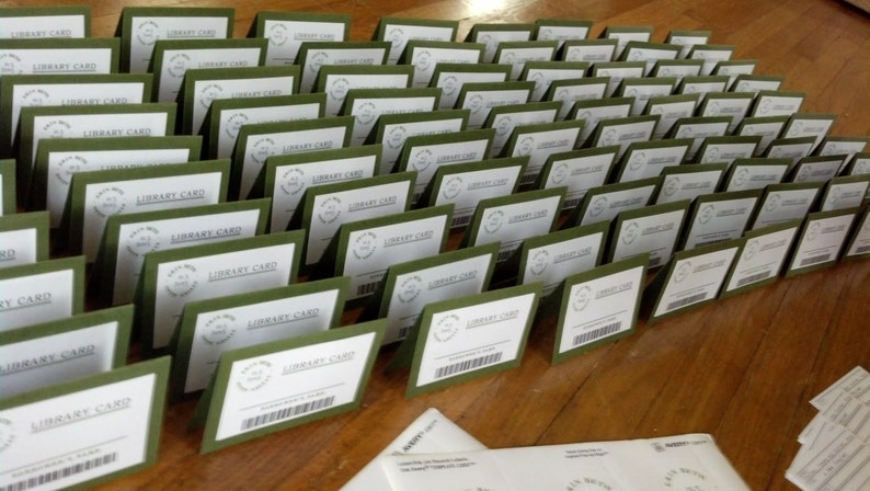 Library Wedding Table Place Cards - Etsy