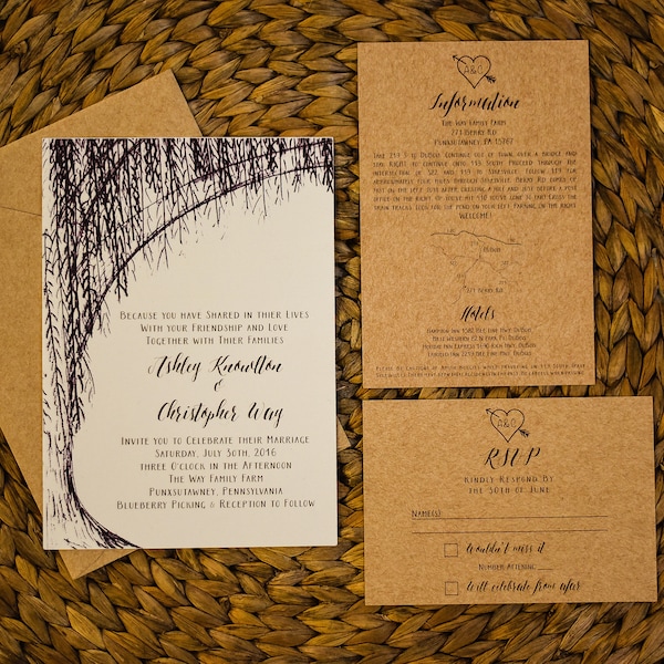 Tree Wedding Invitation - Etsy