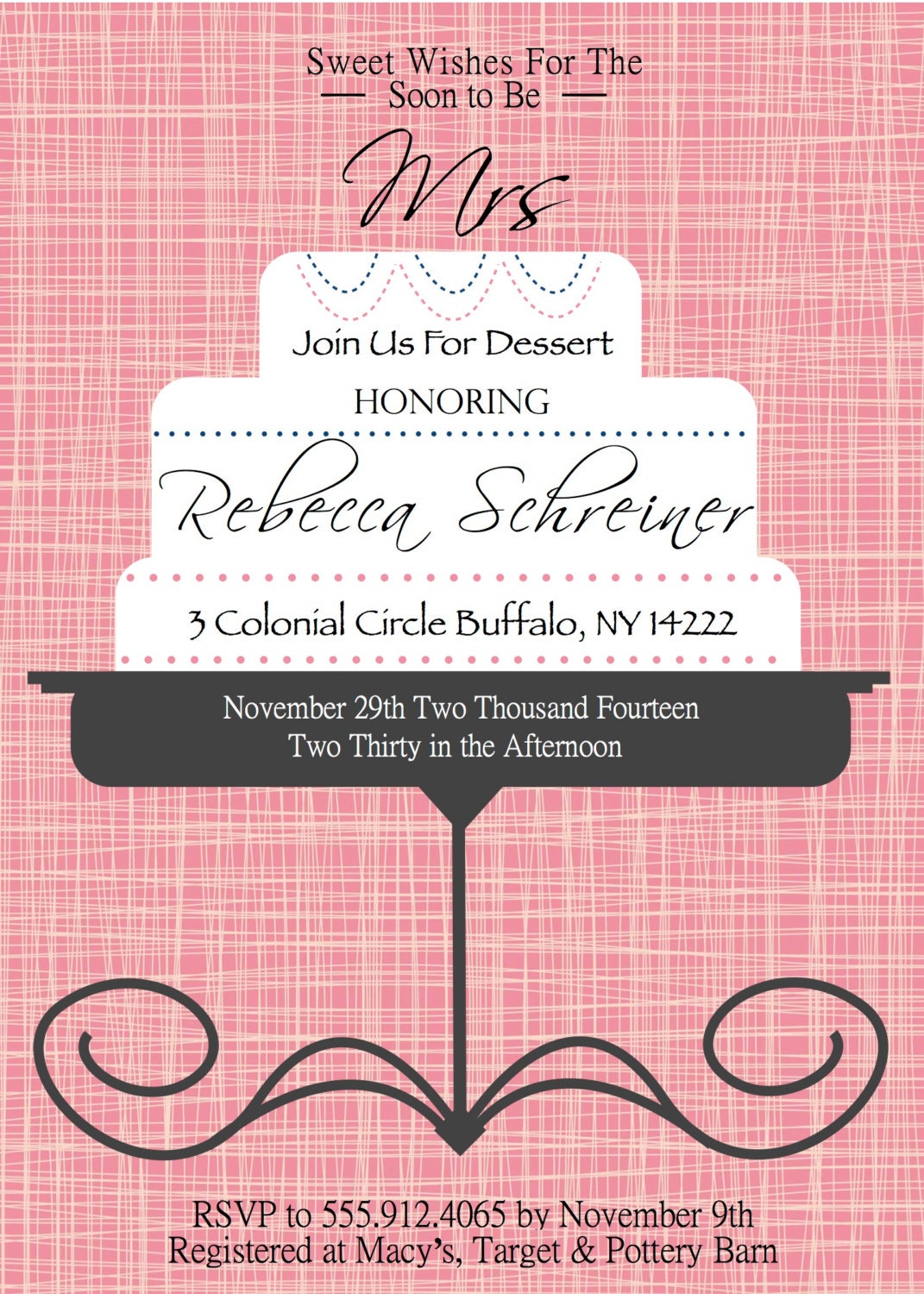 Dessert Themed Bridal Shower Invitation - Printable - Etsy