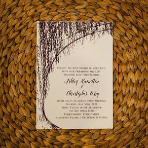 Rustic Willow Tree Wedding Invitation - Etsy