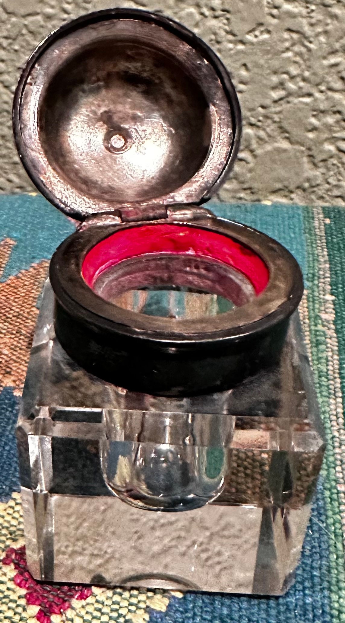 Vintage Glass Inkwell - Etsy