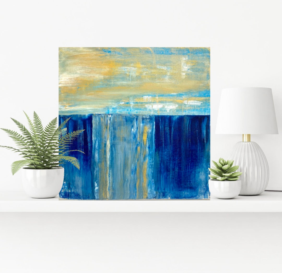 ORIGINAL Abstract Acrylic Painting 14x14 Stretched Canvas, Modern ...
