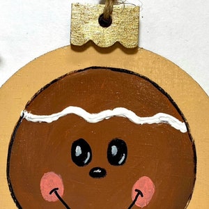 HANDMADE Acrylic Gingerbread Man Art Flat Wood Ornament, Christmas ...