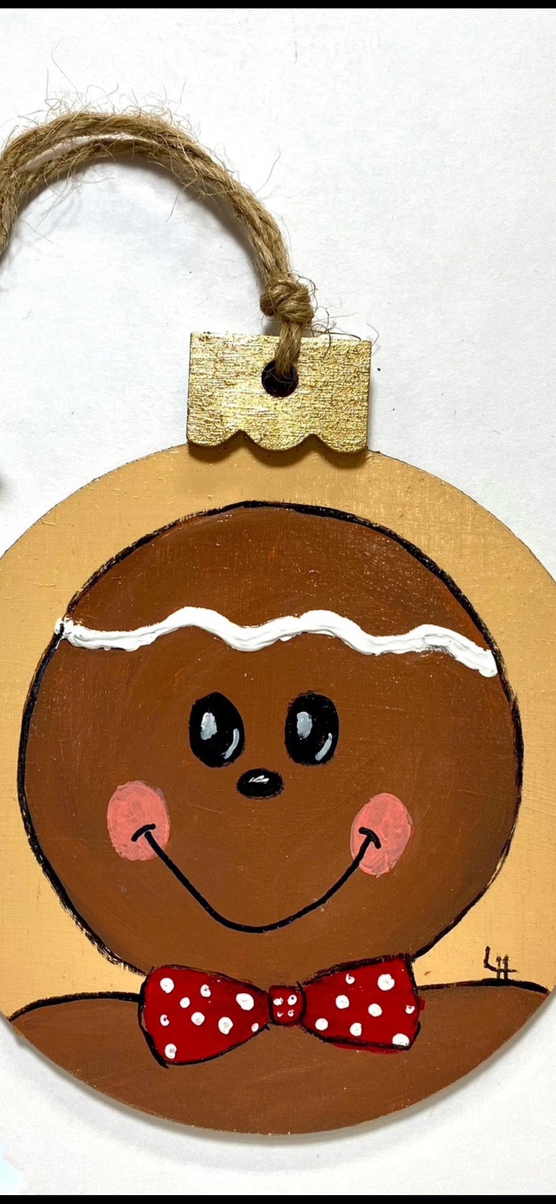 HANDMADE Acrylic Gingerbread Man Art Flat Wood Ornament - Etsy