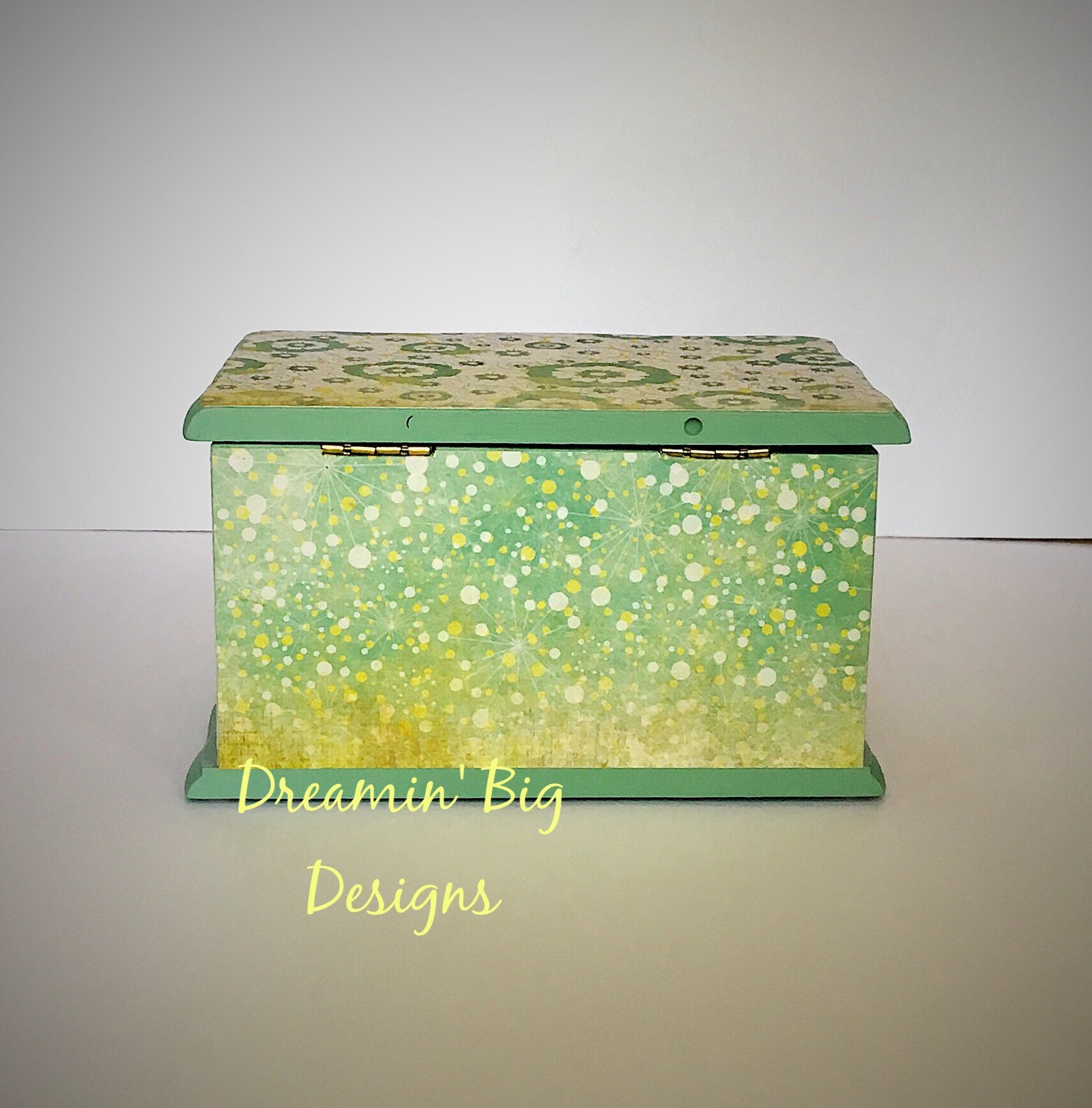 HANDMADE Hand Painted Wood Jewelry Box, Girl Jewelry Chest Armoire ...