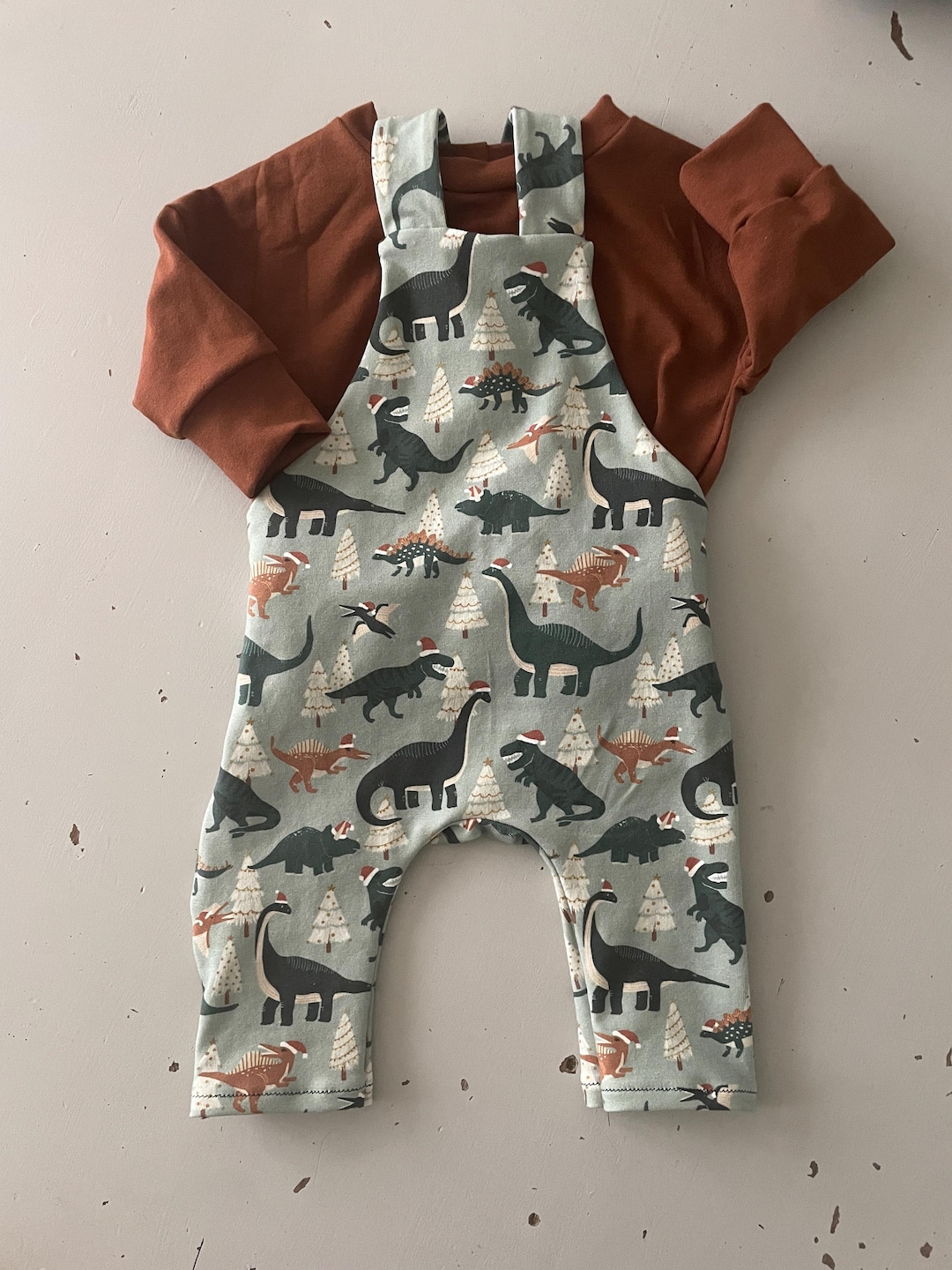Overalls Baby Toddler Christmas Dinosaur Nutcracker Holiday Midweight ...