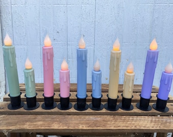 4 Battery Operated TIMER Taper, Raggedy Junction - Etsy