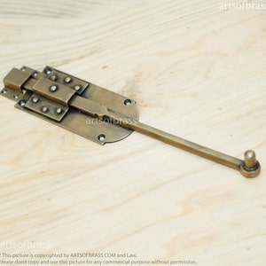 11.8 Inches Set VINTAGE Long Latch Slot Antique Solid Brass Door Safe ...