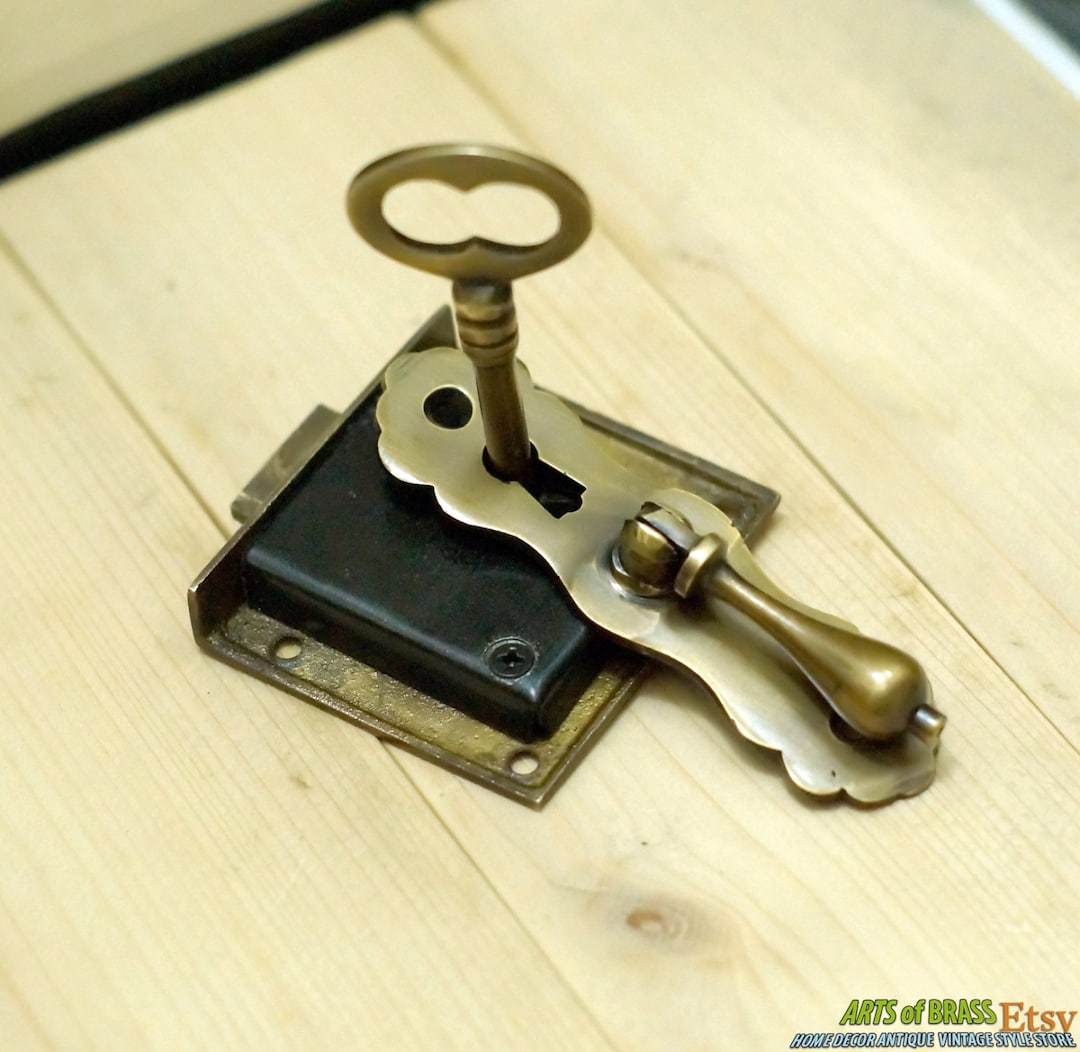 Set 3.66" Inches Vintage Tear Drop Cudgel Pulls Key Hole Solid Brass ...