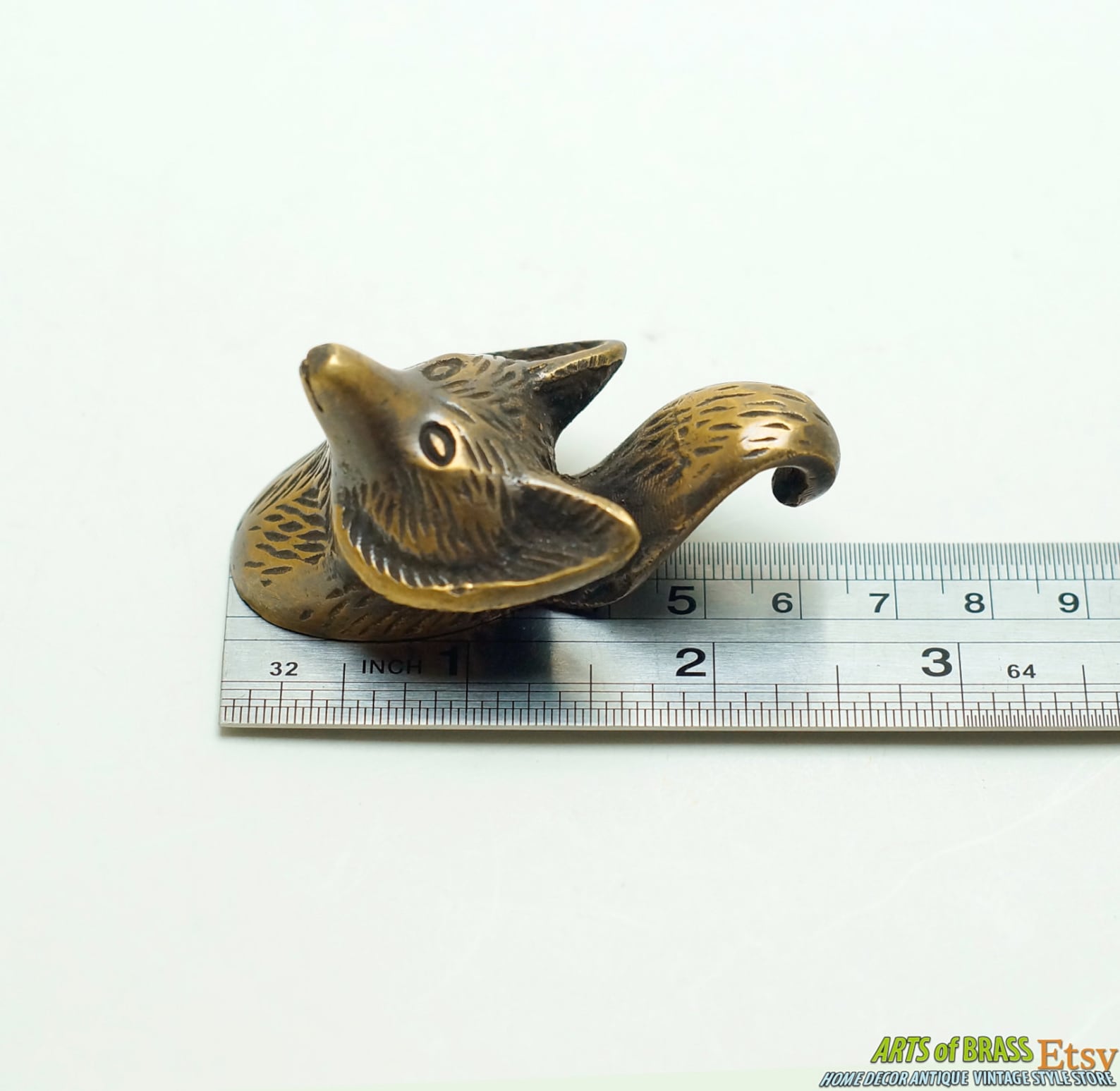 Lot of 2 Pcs Vintage FOX Head Solid Brass Cabinet Door Brass - Etsy