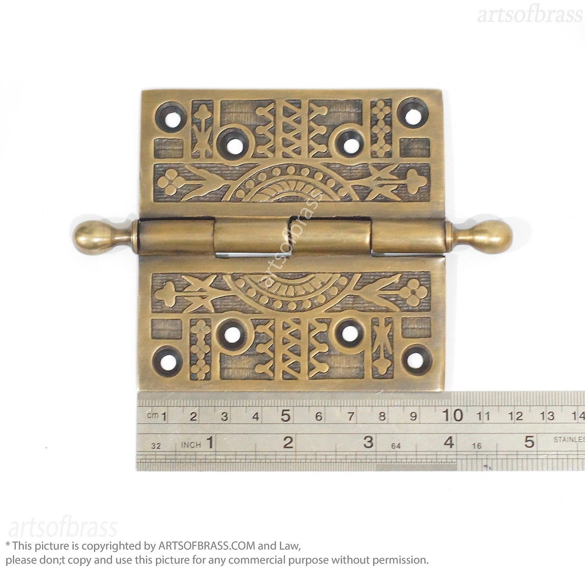 Pair / 2 Pcs Antique Vintage Solid Brass Large Door HINGES - Etsy