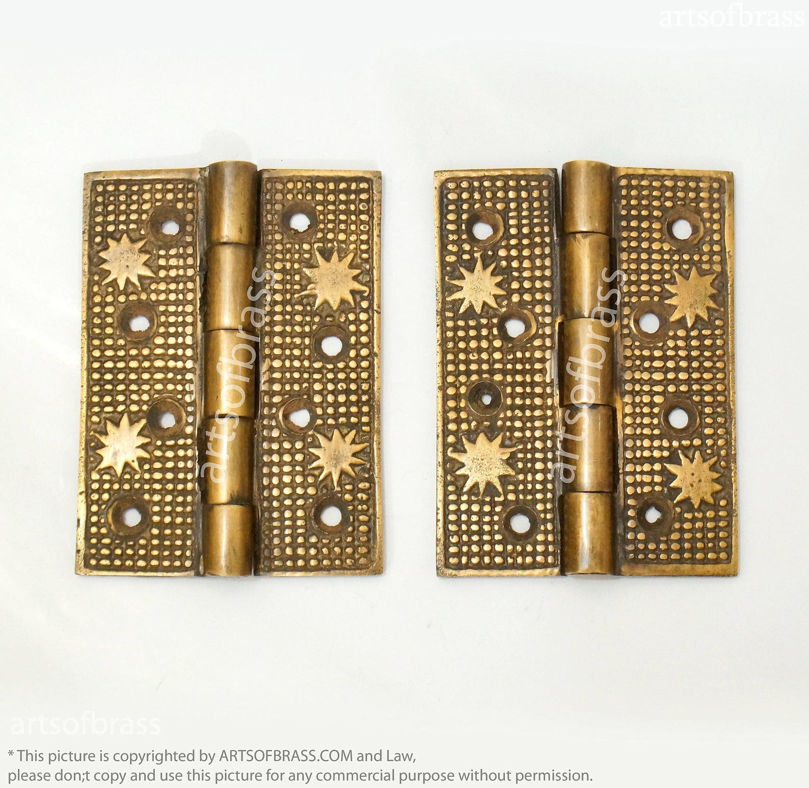 3.70 Inches Vintage Brass Star Hinge / Hinges Antique - Etsy