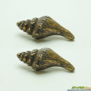 2.91" Inches Lot of 2 Pcs Vintage Retro Clam Shell Pull Knobs Solid ...