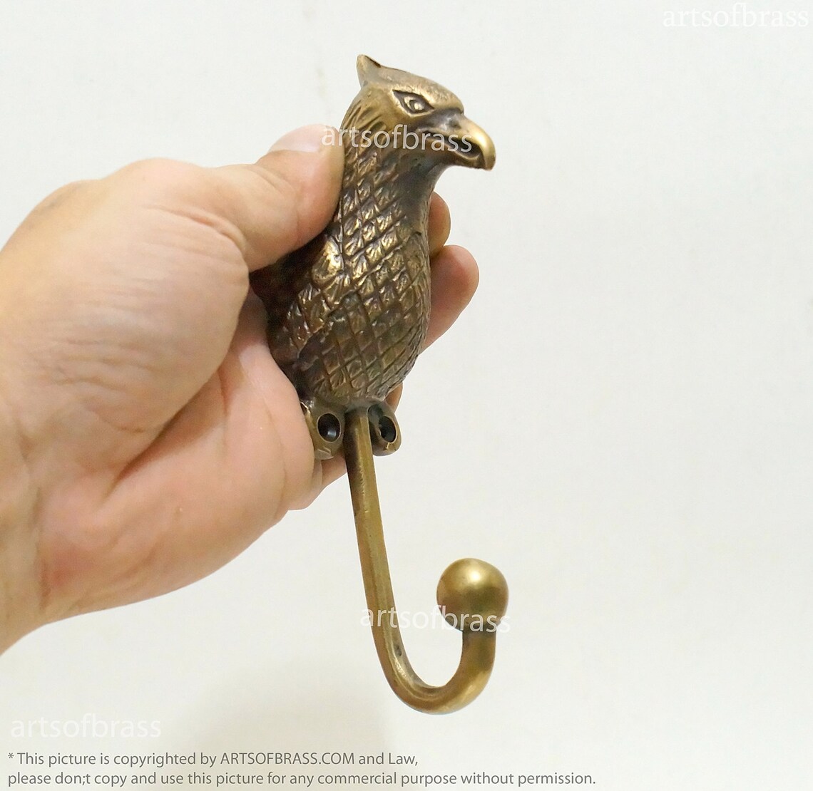 6.50 Inches Vintage Eagle Falcon Bird Animal Hook - Etsy