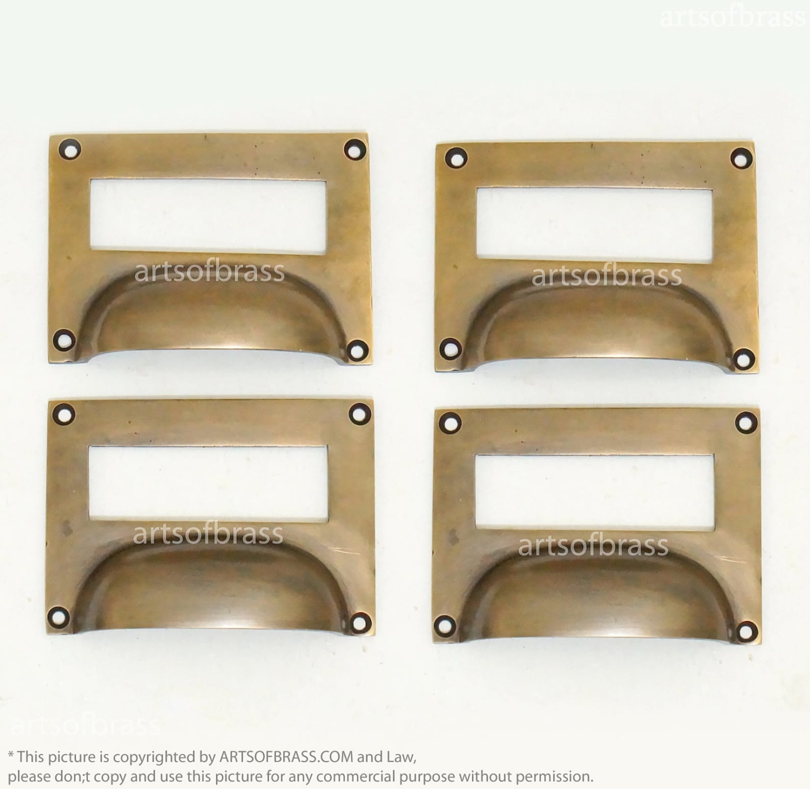 3.30 Inches Vintage Classic Hardware Solid Brass Label | Etsy