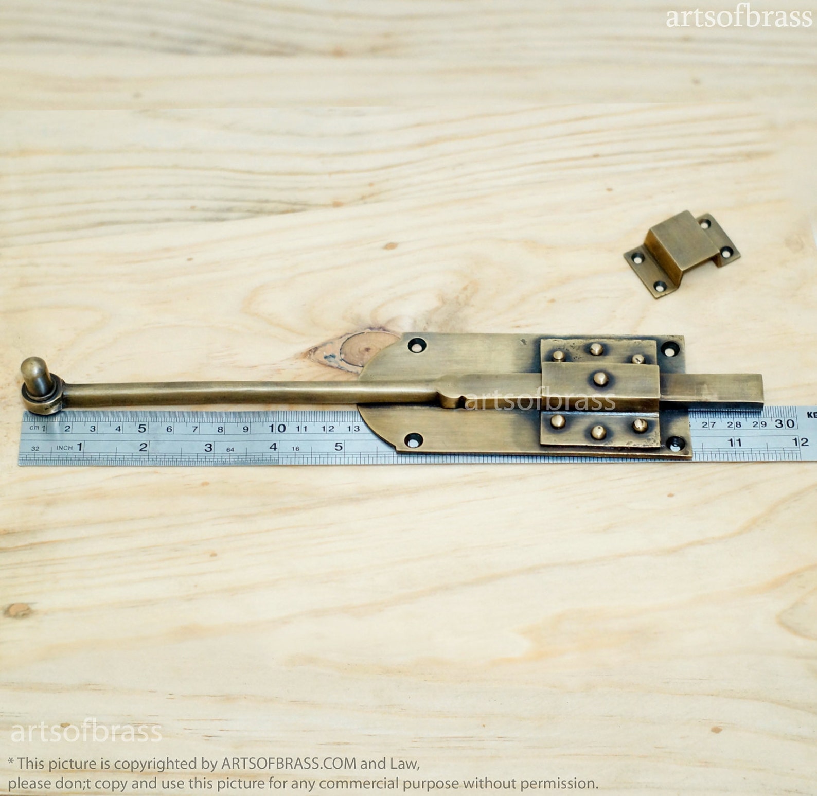 11.8 Inches Set VINTAGE Long Latch Slot Antique Solid Brass - Etsy