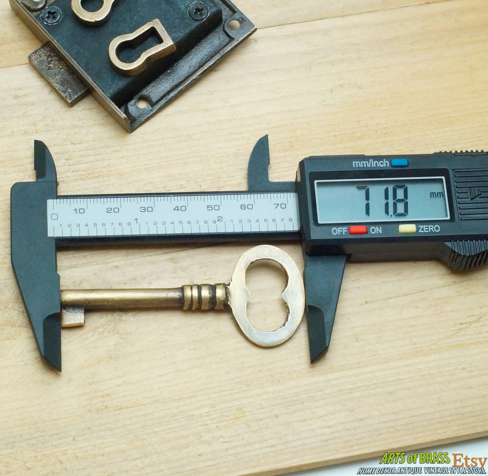 Set Vintage Skeleton KEY & LOCK With Escutcheon Key Hole Plate - Etsy