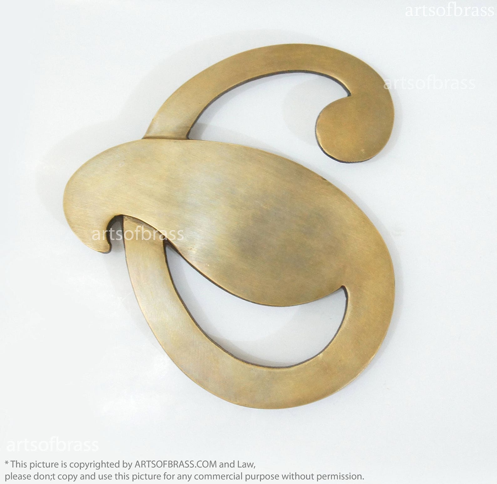 7.67 Inches Vintage Solid Brass Big Treble Clef Music - Etsy