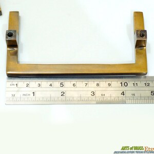 4.76" Inches Set Vintage Retro Square Box Grip Handle Solid Brass Pulls ...