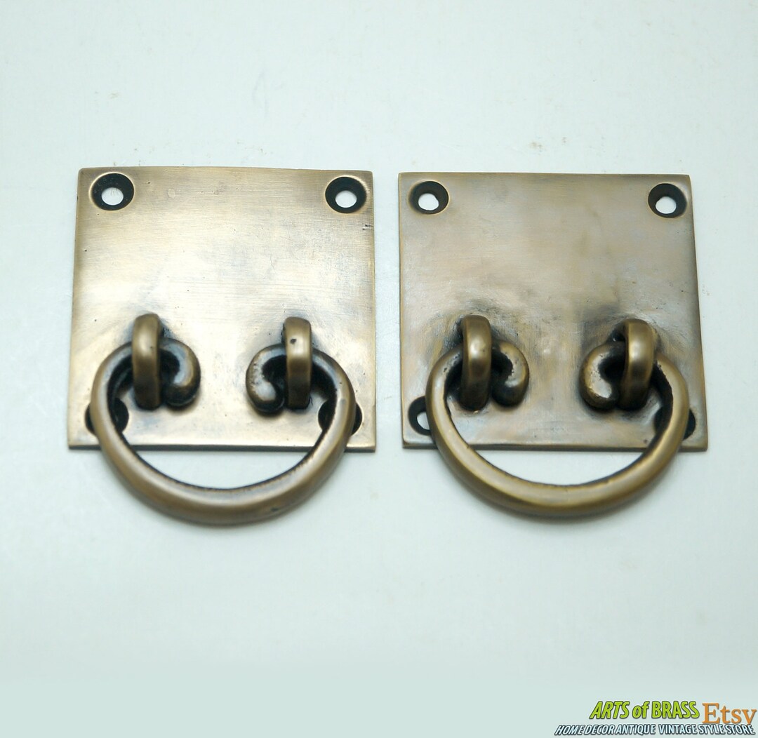 1.96" Lot of 2 Pcs Vintage RETRO Western Square Drop Pull Hardware ...