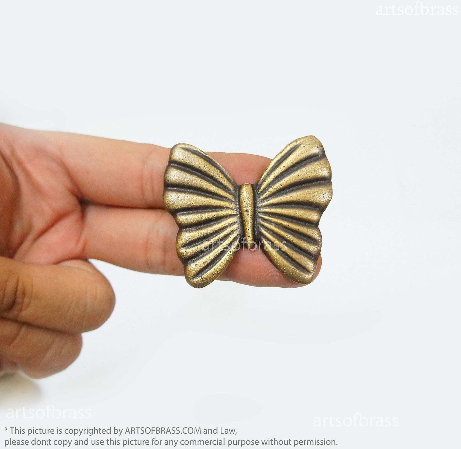 Lot of 4 Pcs Vintage Retro Butterfly Handle ANTIQUE Solid - Etsy