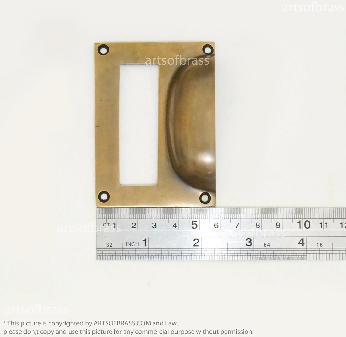 3.30 Inches Vintage Classic Hardware Solid Brass Label - Etsy