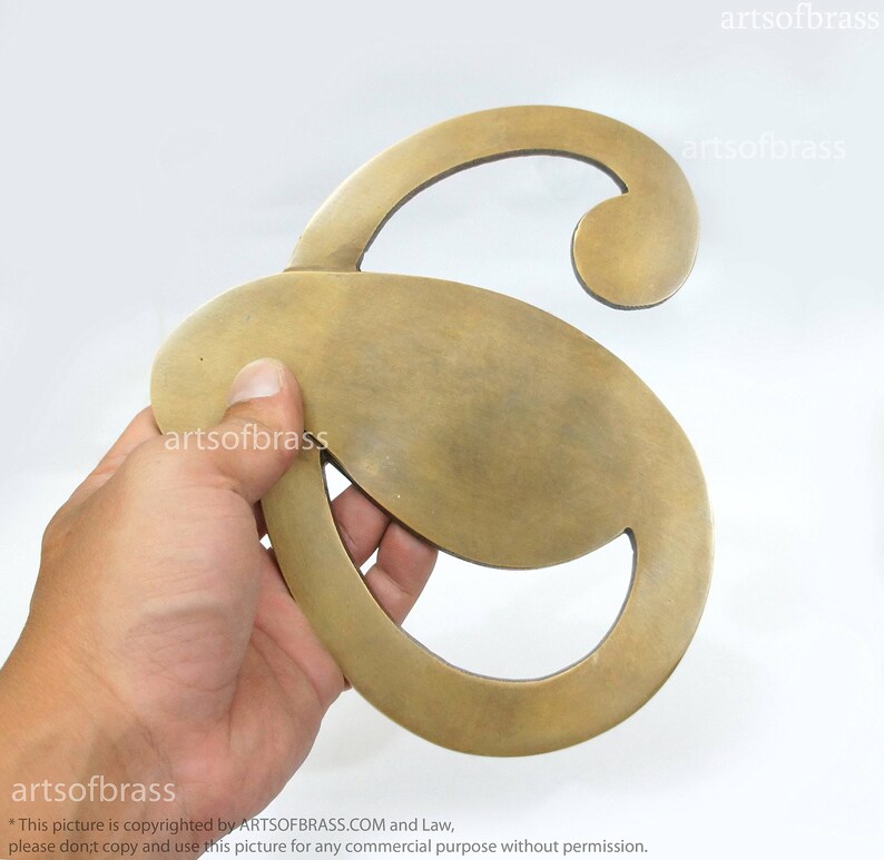 7.67 Inches Vintage Solid Brass Big Treble Clef Music - Etsy