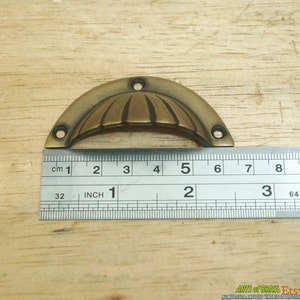 2.51" Inches Lot of 6 Pcs Vintage Retro BIN Pull Clam Shell Type Handle ...