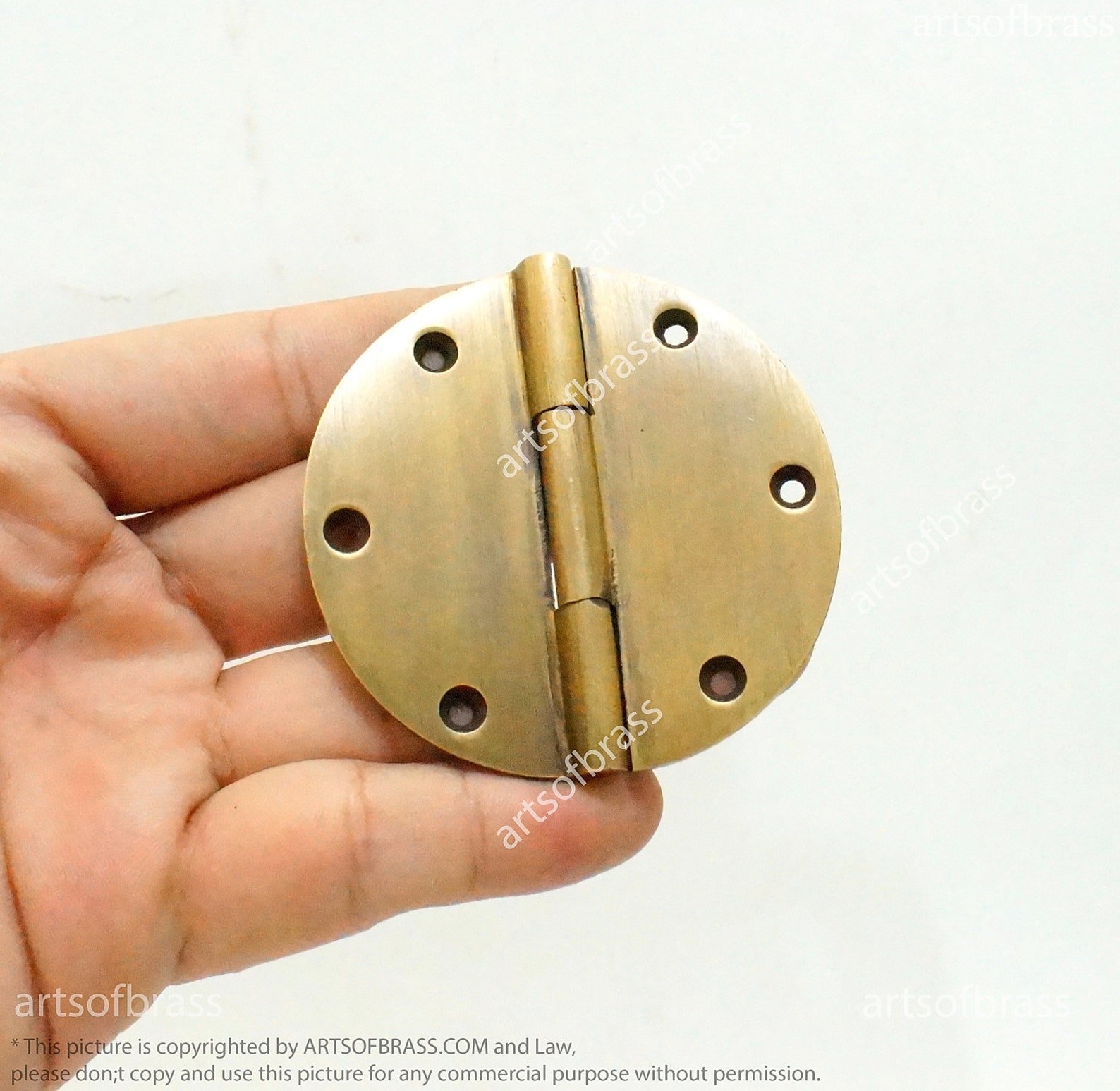 2.67 Inches Diameter Vintage ROUND Ordinary Hinge / - Etsy