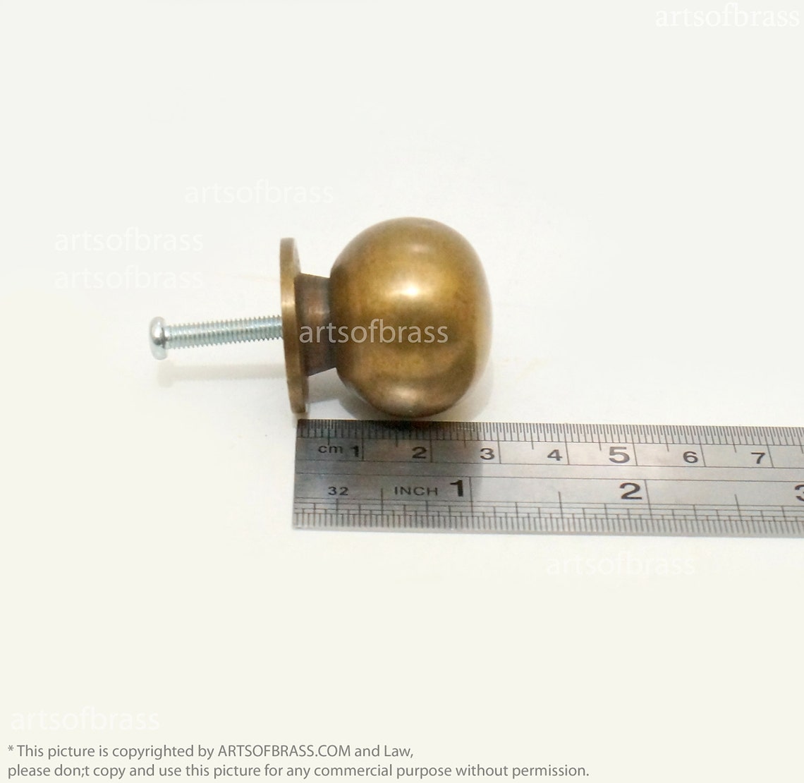 1.18 Diameter Inches 4 Pcs Big Vintage Retro Solid Brass - Etsy