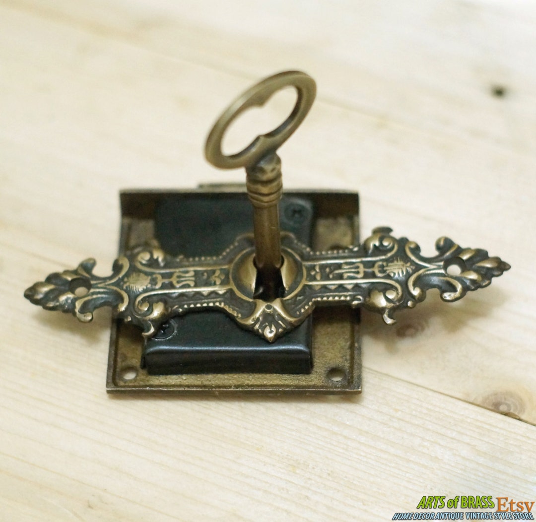 Set Antique Key Lock and SKELETON Keys With ANCIENT Vintage Horizontal ...