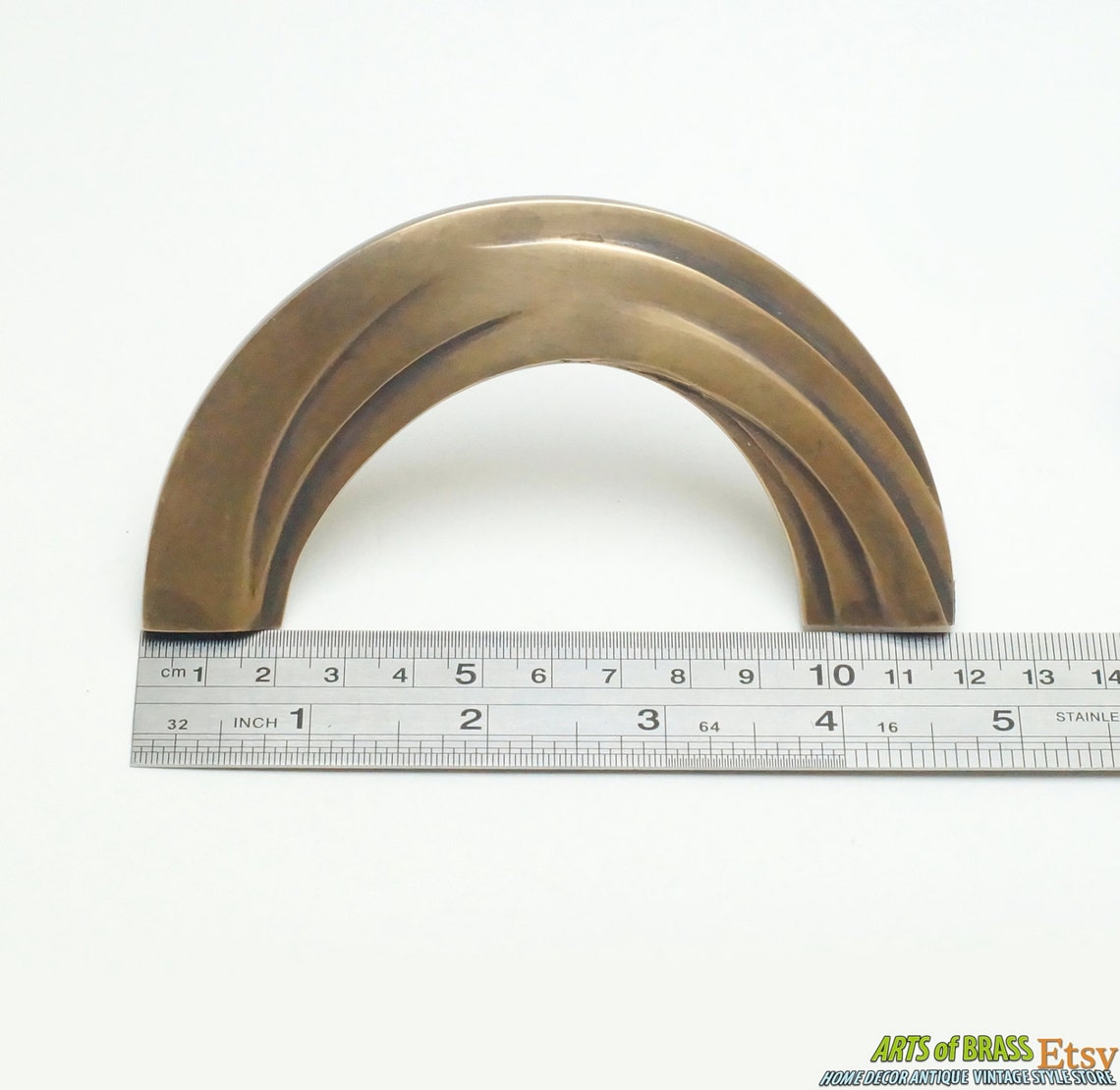 4.60 Inches Vintage Solid Brass Retro Swirl Round - Etsy