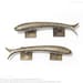 Vintage Solid Brass Fish Pulls Retro Brass Drawer Pulls, Cabinet ...