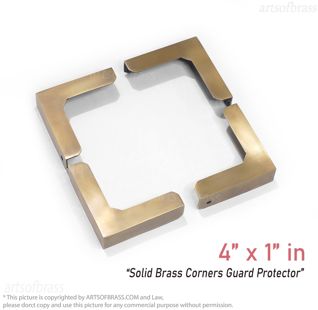 Solid Brass Retro Table Cabinet Trunk Corner Protector Guard - 4" X 1 ...